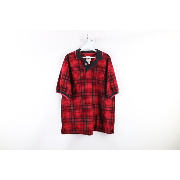 Vintage | Shirts | Vintage 9s Streetwear Mens Large Faded Buffalo Plaid ...